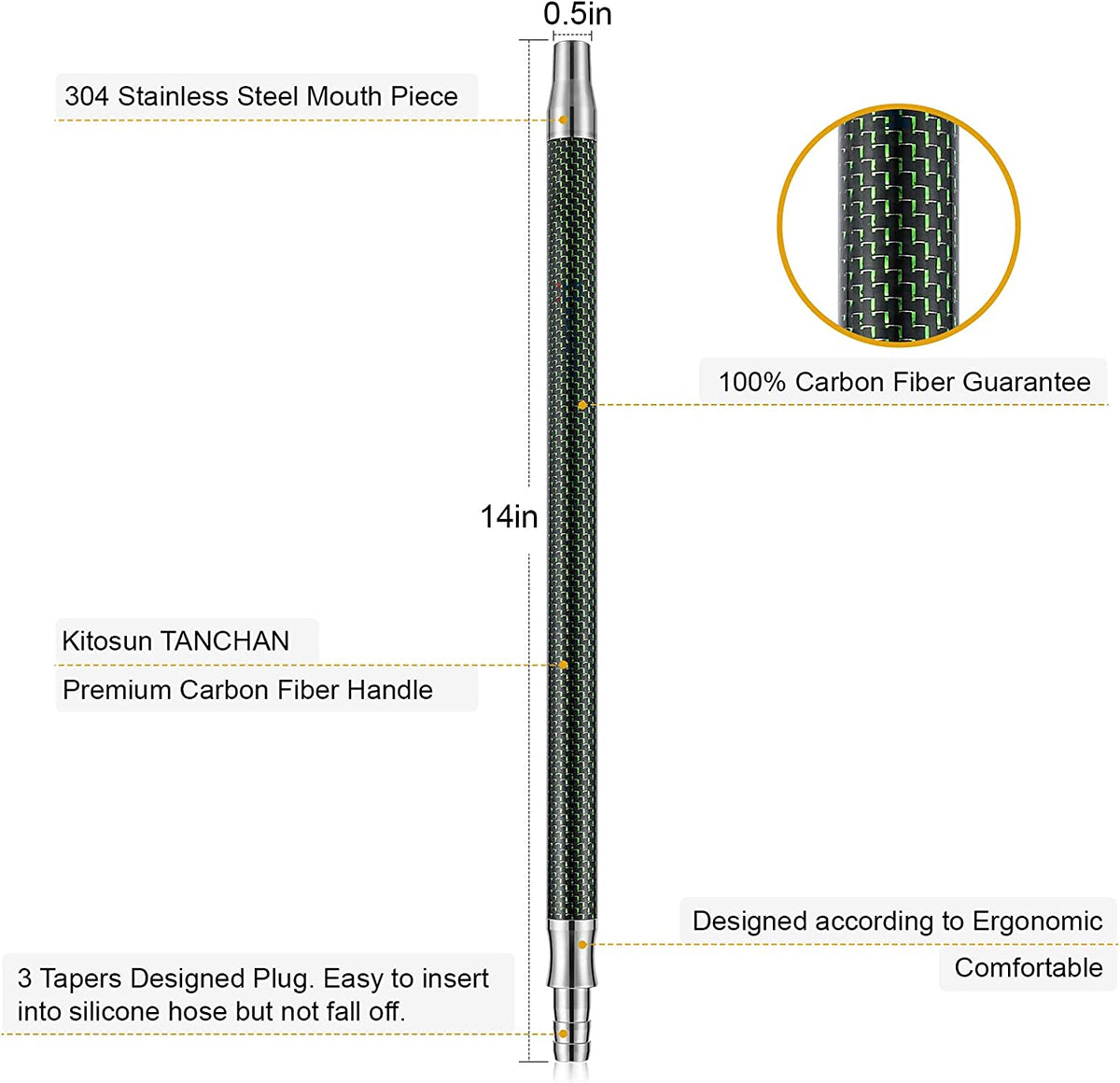 Hookah Hose Handle Mouthpiece Pipe - Kitosun Original Hookah Accessori ...